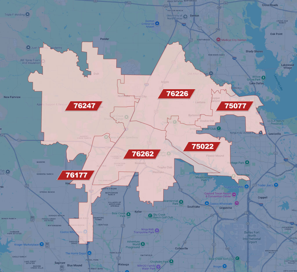 Denton County Zip Code Map | Costi Hinn - Your Local Realtor